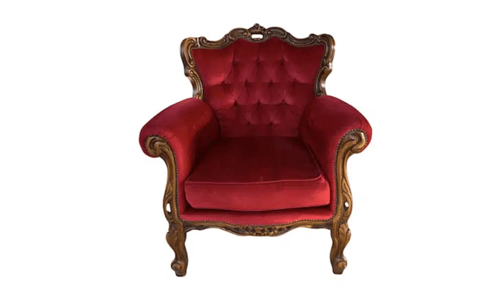 Vintage Ruby Armchair – Mase Events
